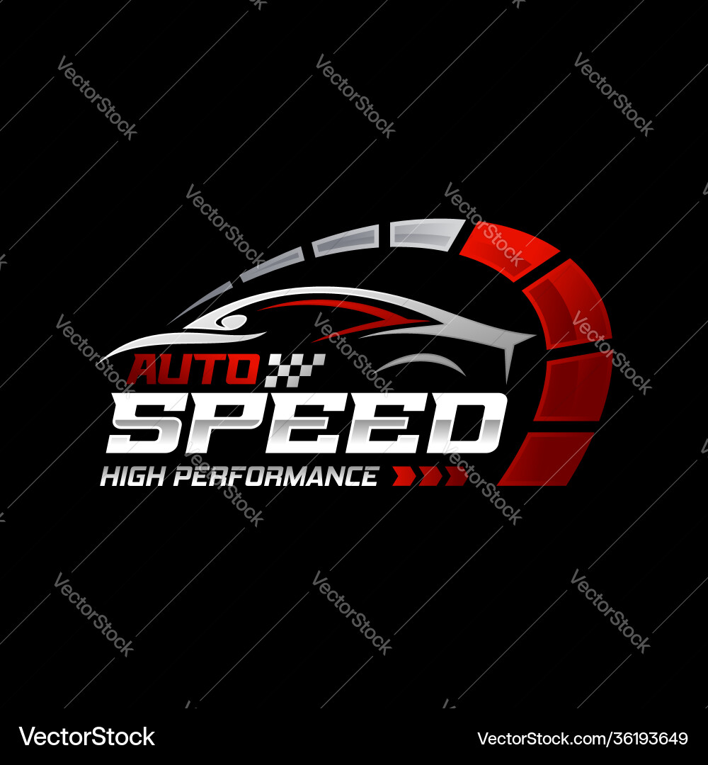 Speed & Auto Logo Template Royalty Free Vector Image