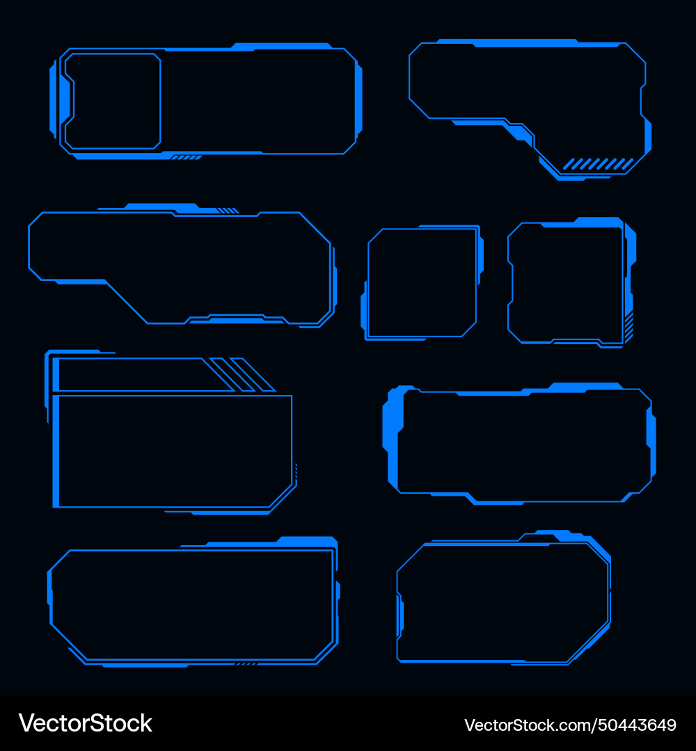 Technology futuristic frame hud design Royalty Free Vector