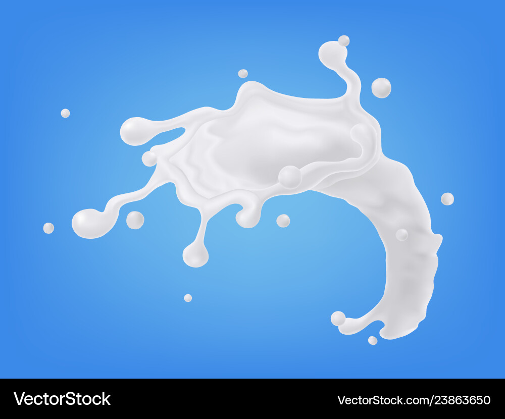 Abstract realistic milk splash Royalty Free Vector Image