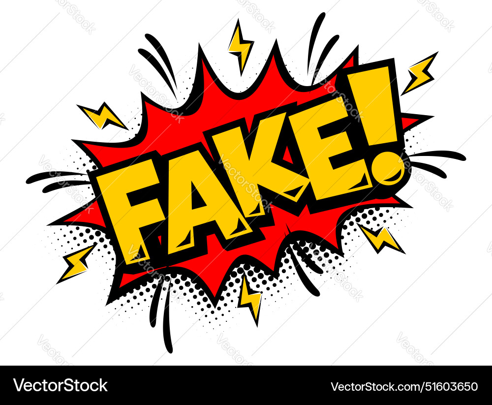 Fake comic speech bubble Royalty Free Vector Image