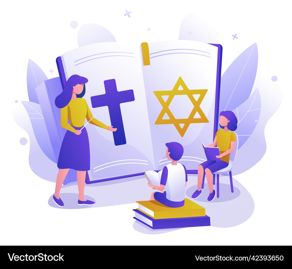 Religion education idea teacher and school student