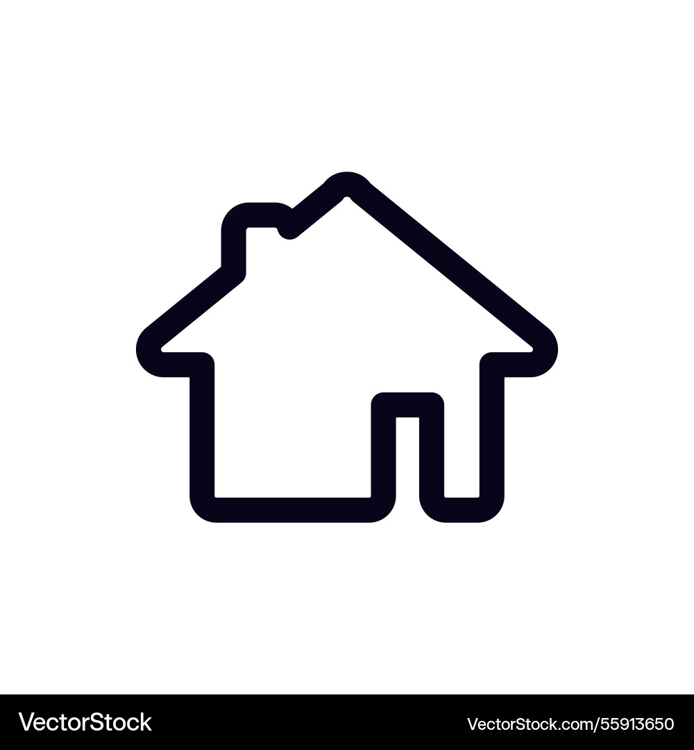 Simple house icon with minimalist design Vector Image