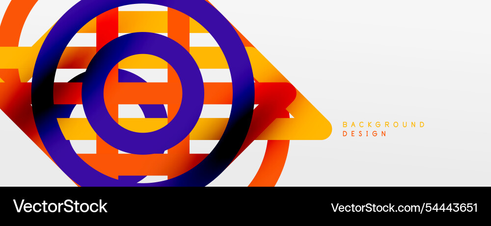 Abstract background - colorful circle lines Vector Image