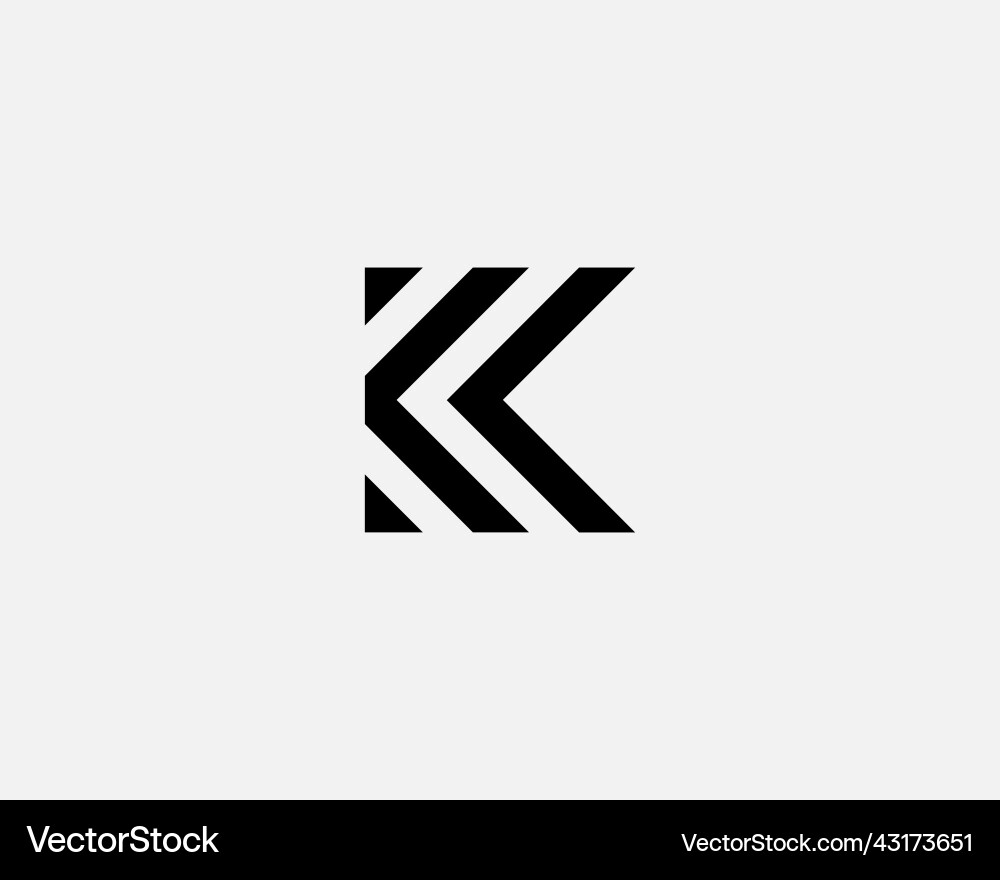 Abstract Letter K Monogram Logo Royalty Free Vector Image