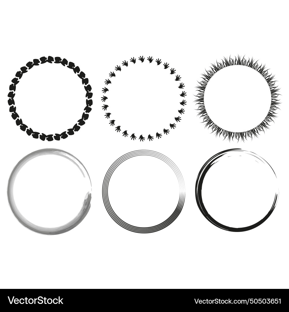 Artistic circle borders elegant round shapes Vector Image