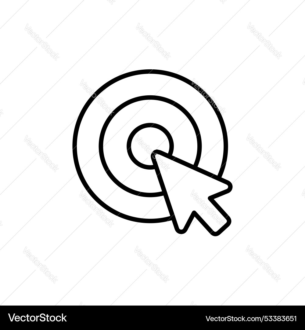 Bullseye pointer icon set sniper accuracy symbol Vector Image