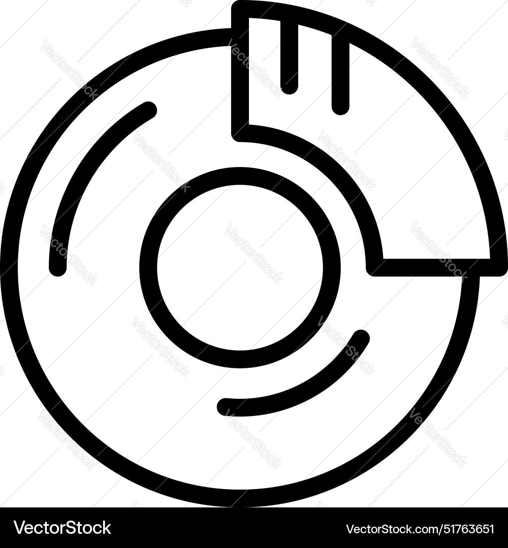 Car brake disc icon representing vehicle stopping Vector Image