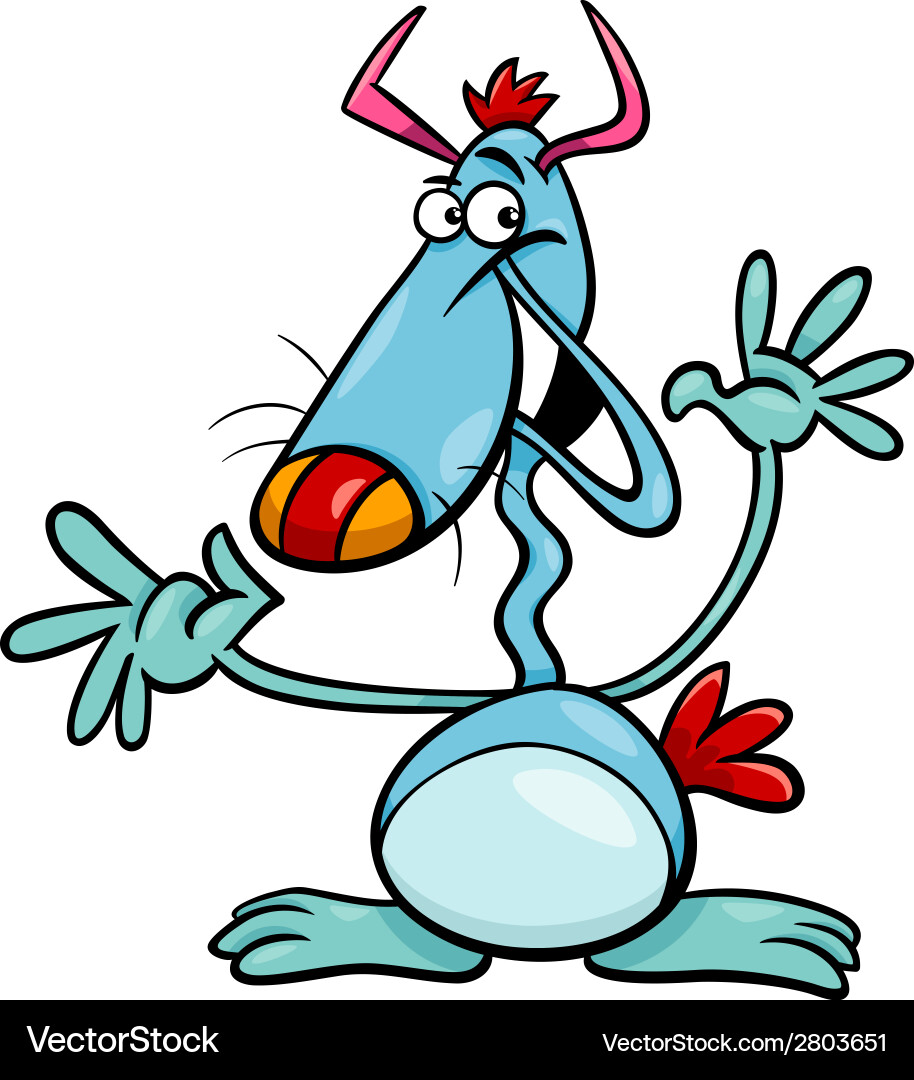 Cartoon funny fantasy character Royalty Free Vector Image