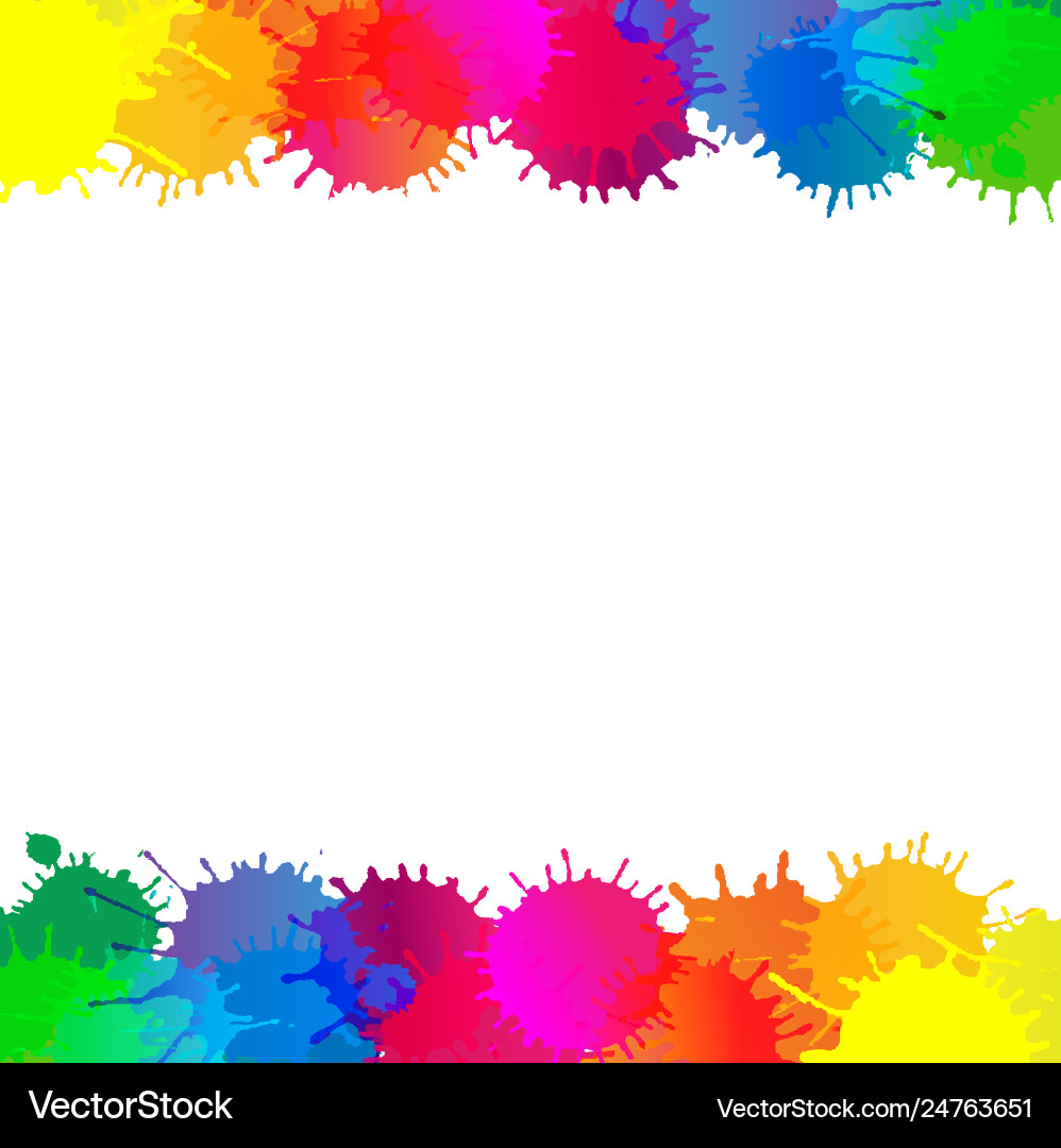 Colorful stain borders Royalty Free Vector Image