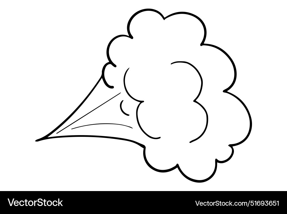 Comic speed motion effect clouds way trail set Vector Image