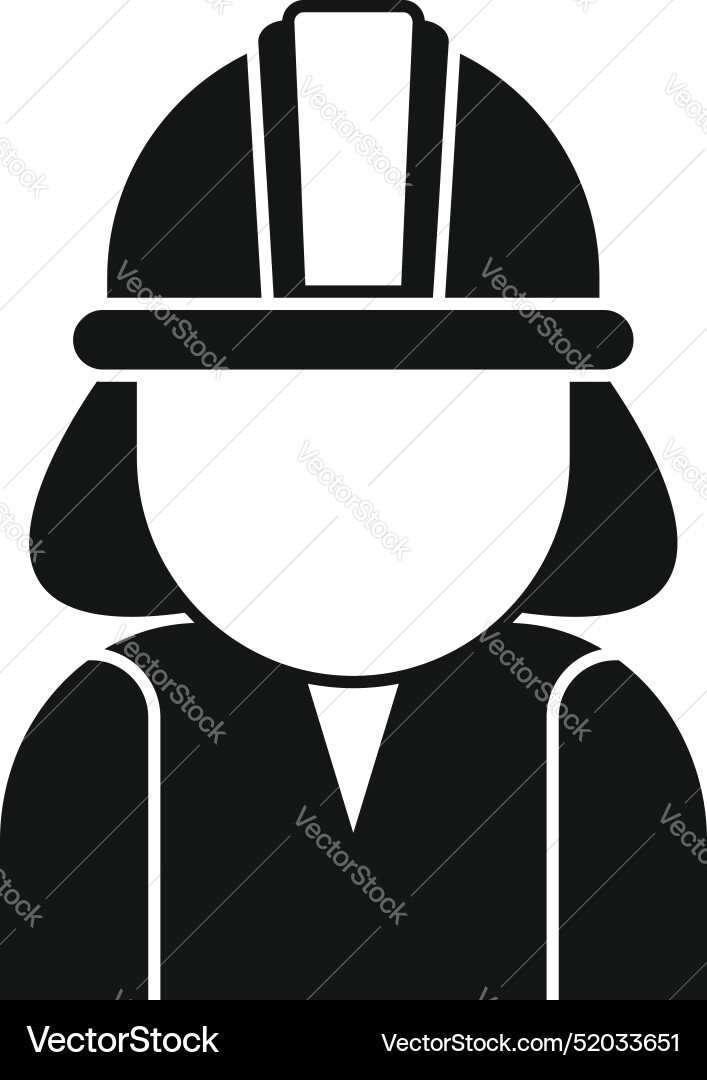 Female construction worker wearing hard hat safety