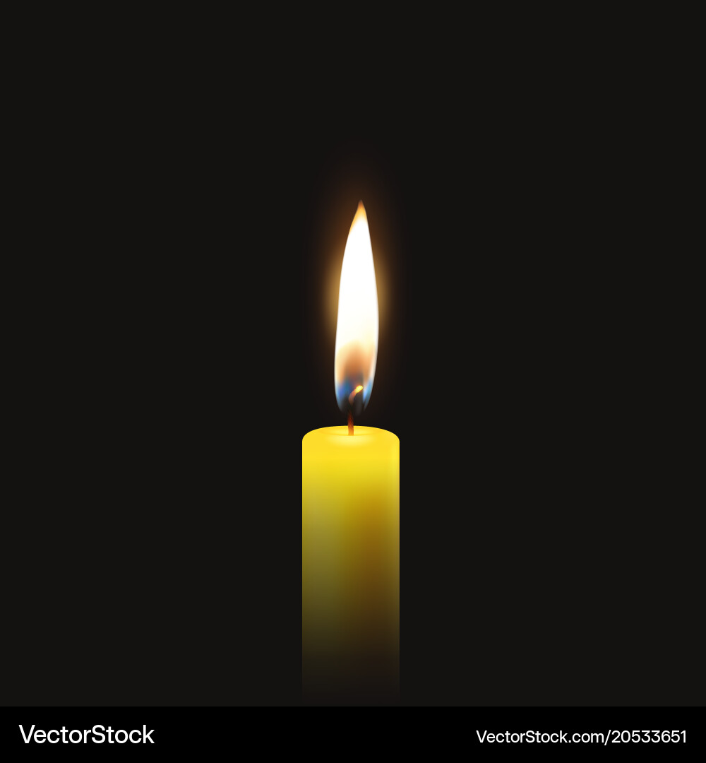 Funeral card with single 3d realistic Royalty Free Vector