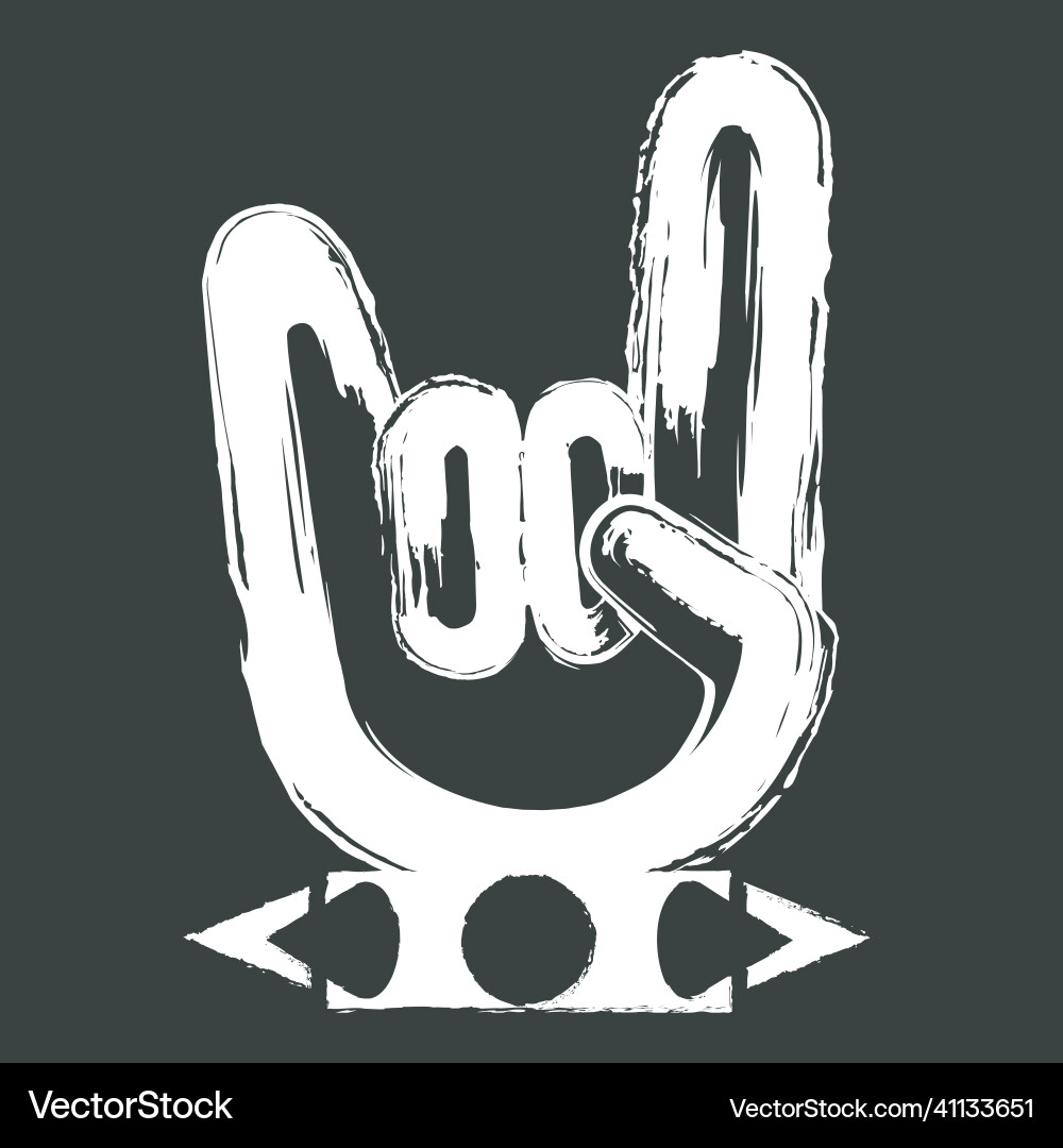 Heavy metal rock and roll devil horns hand sign Vector Image