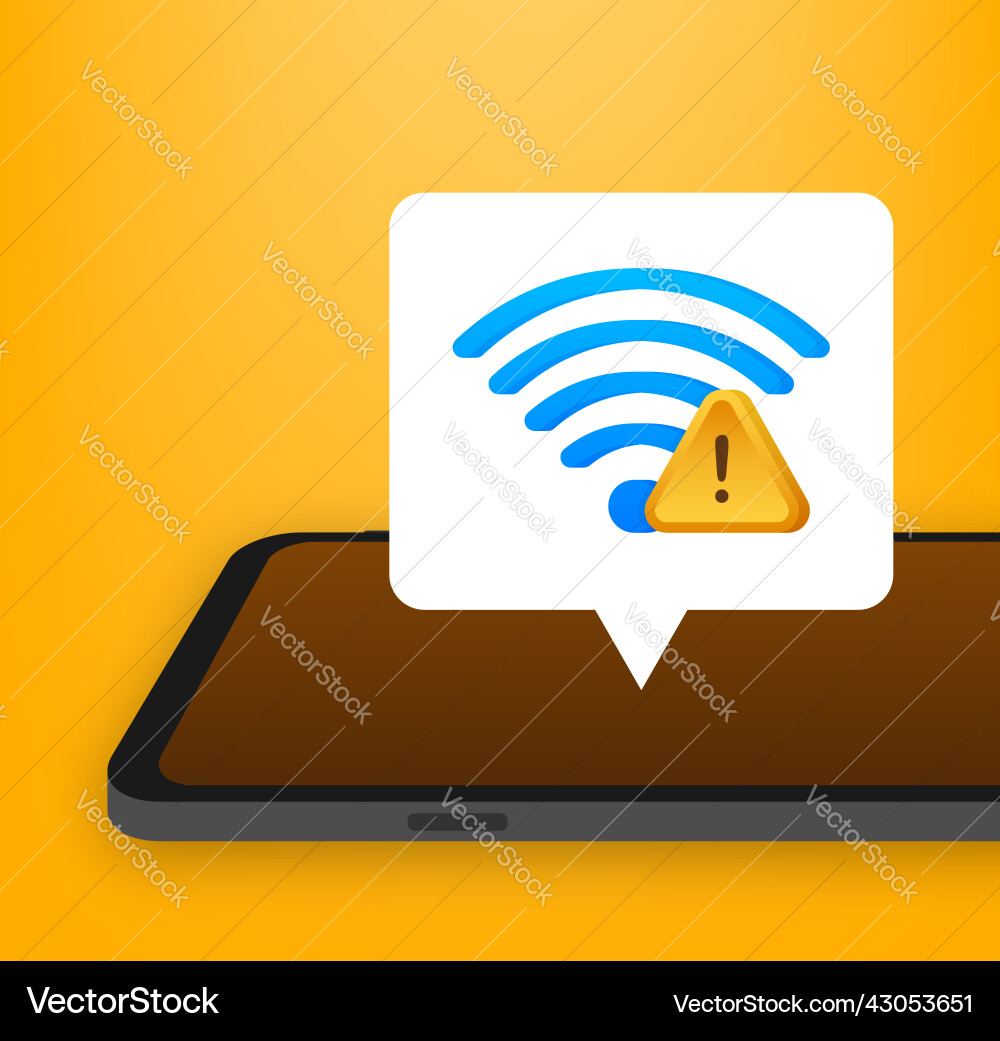No internet connection found on smartphone lost Vector Image