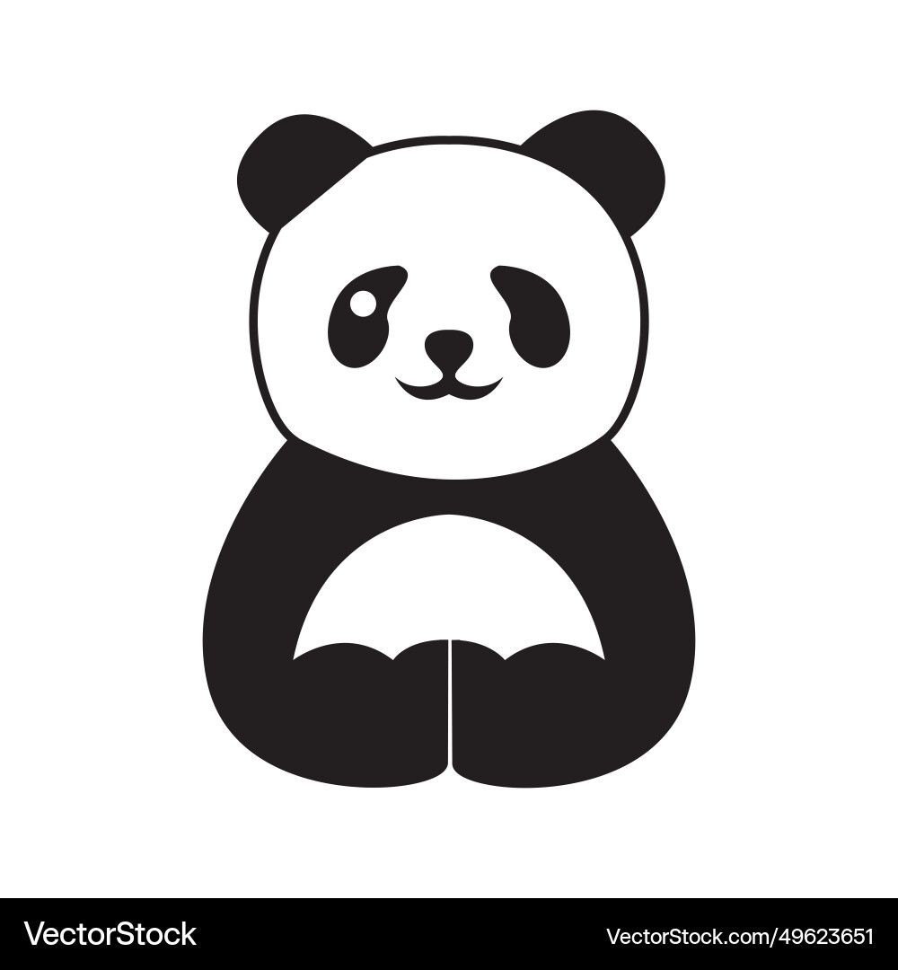 Regenschirm panda logo design image Lizenzfreier Vektor