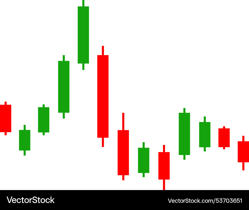 Stock graph candle stick financial Royalty Free Vector Image