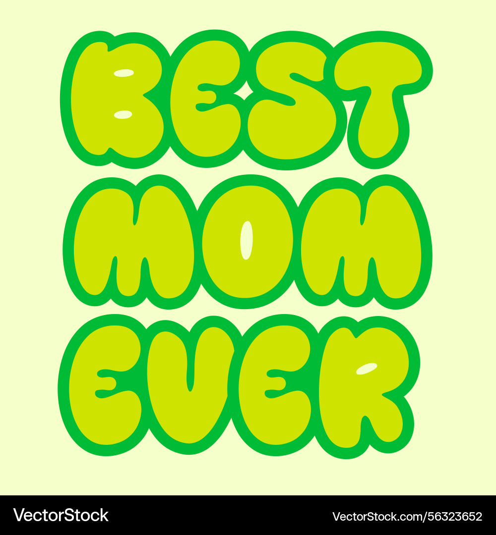 Best mom ever text editable with bold font Vector Image