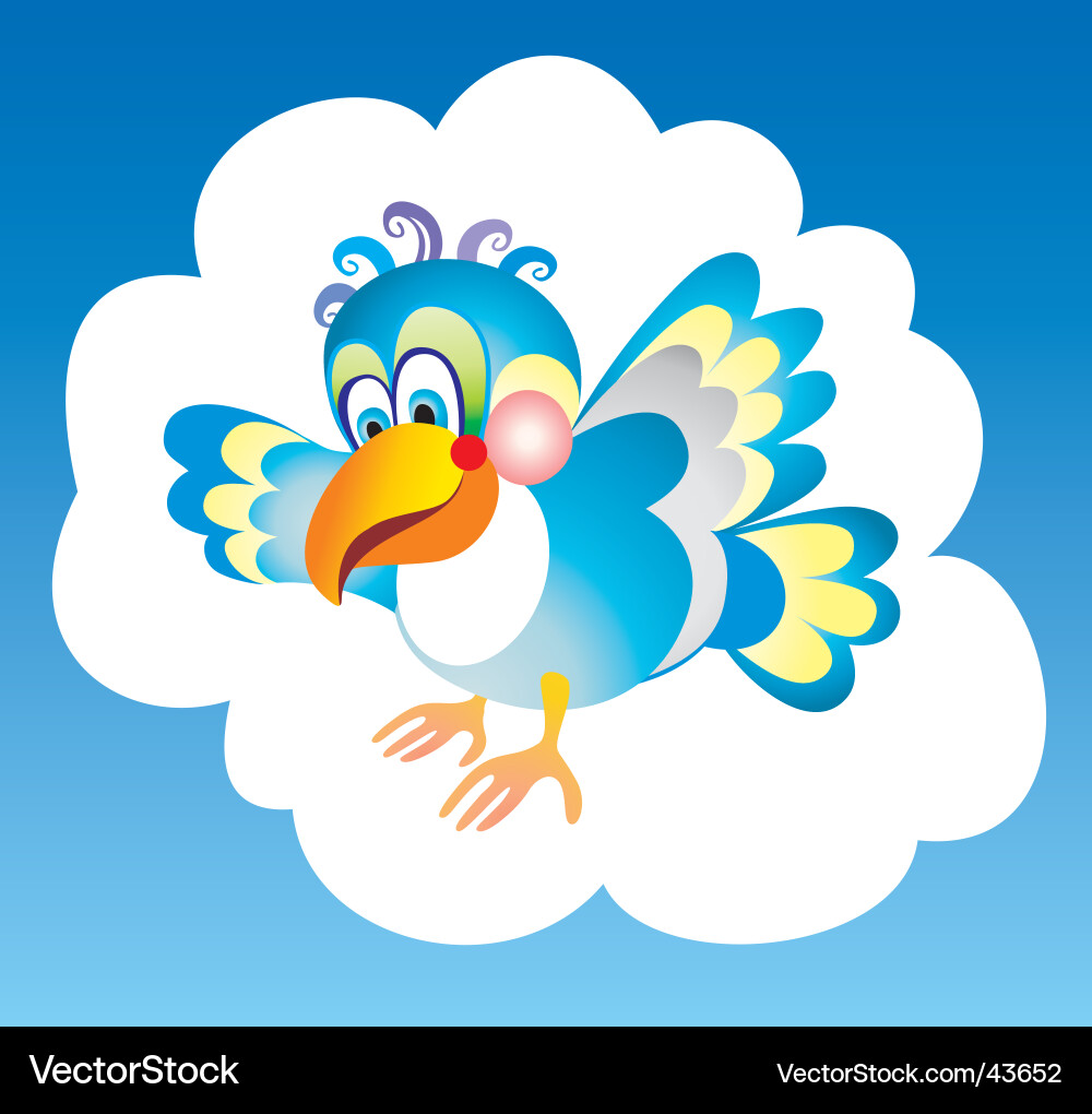 Blue bird Royalty Free Vector Image - VectorStock