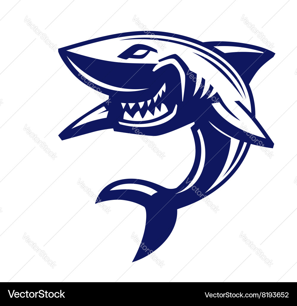 Blue shark icon Royalty Free Vector Image - VectorStock