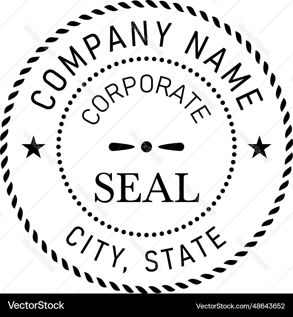 Corporate Seal Emblem Royalty Free Vector Image