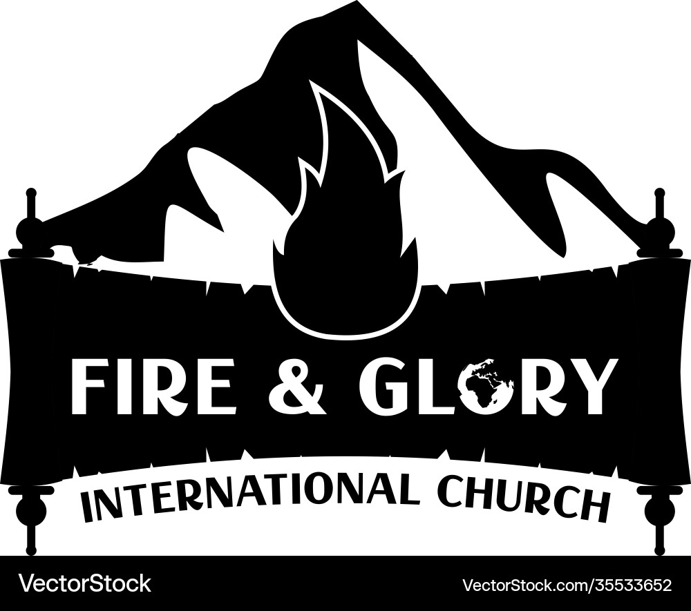 Fire and glory logo design Royalty Free Vector Image