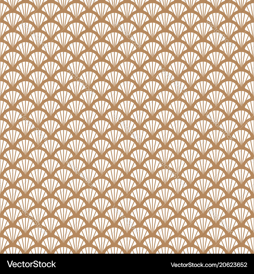 Gold Fish Scale Art Deco Pattern Royalty Free Vector Image