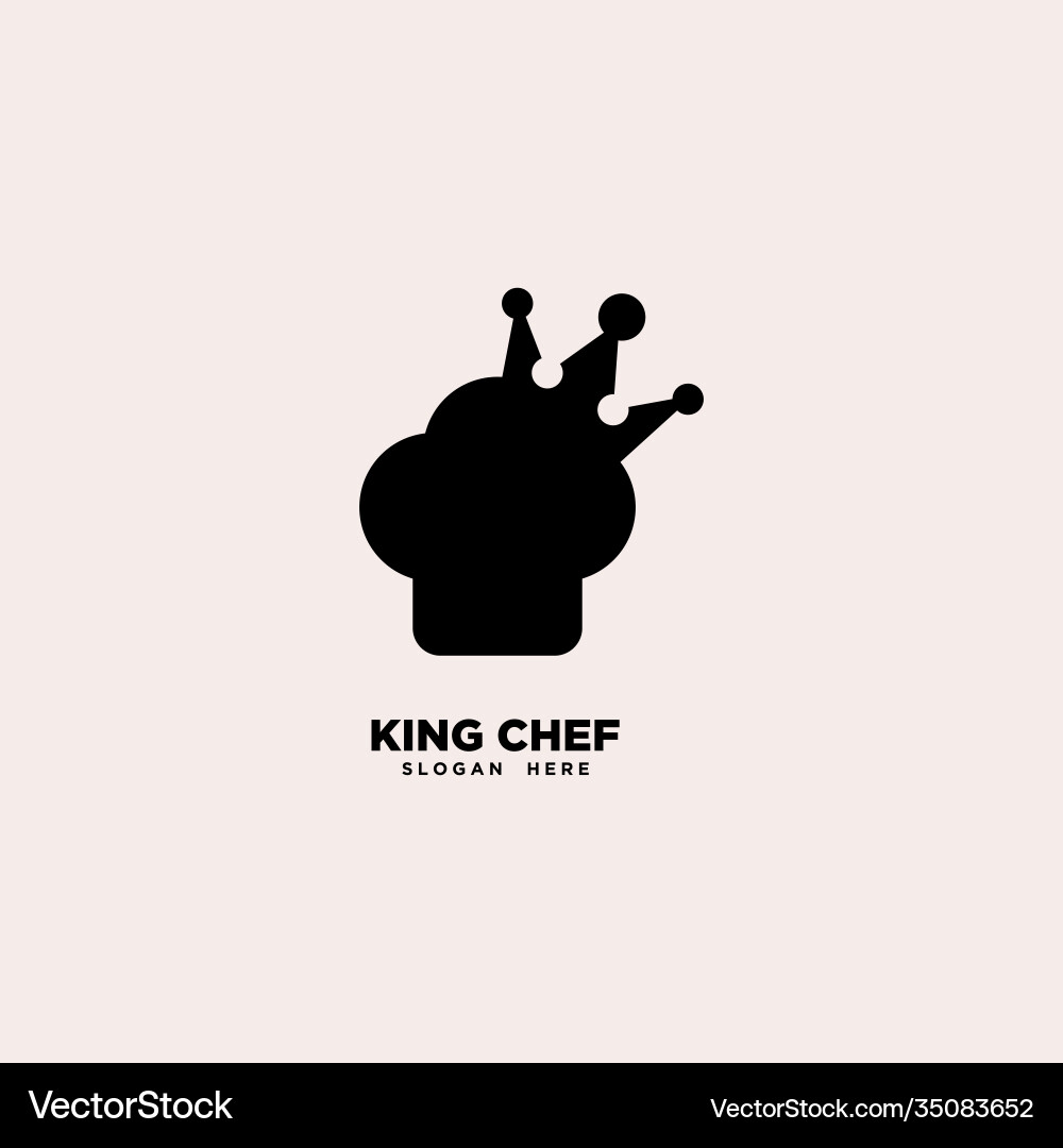 King chef logo template Royalty Free Vector Image