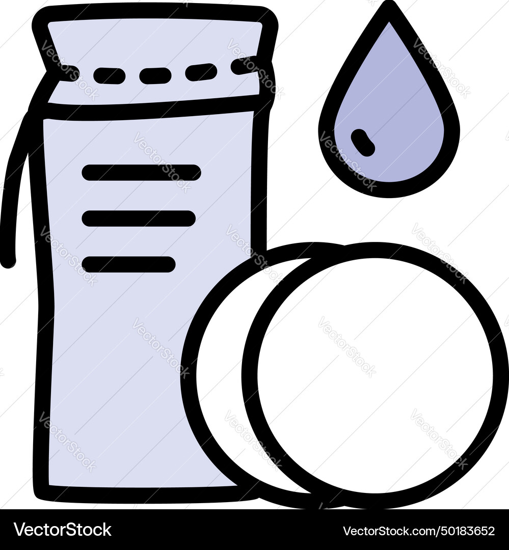 Makeup cotton pads packaging color icon simple Vector Image