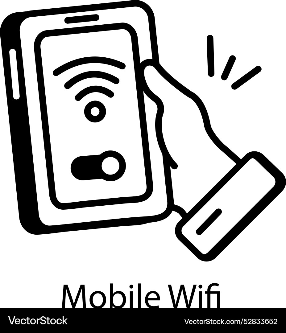 Mobile wifi Royalty Free Vector Image - VectorStock