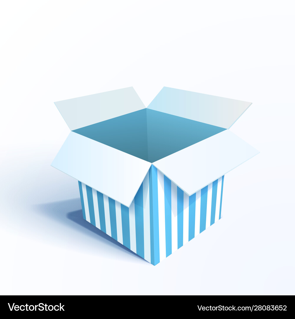Open gift box isolated Royalty Free Vector Image