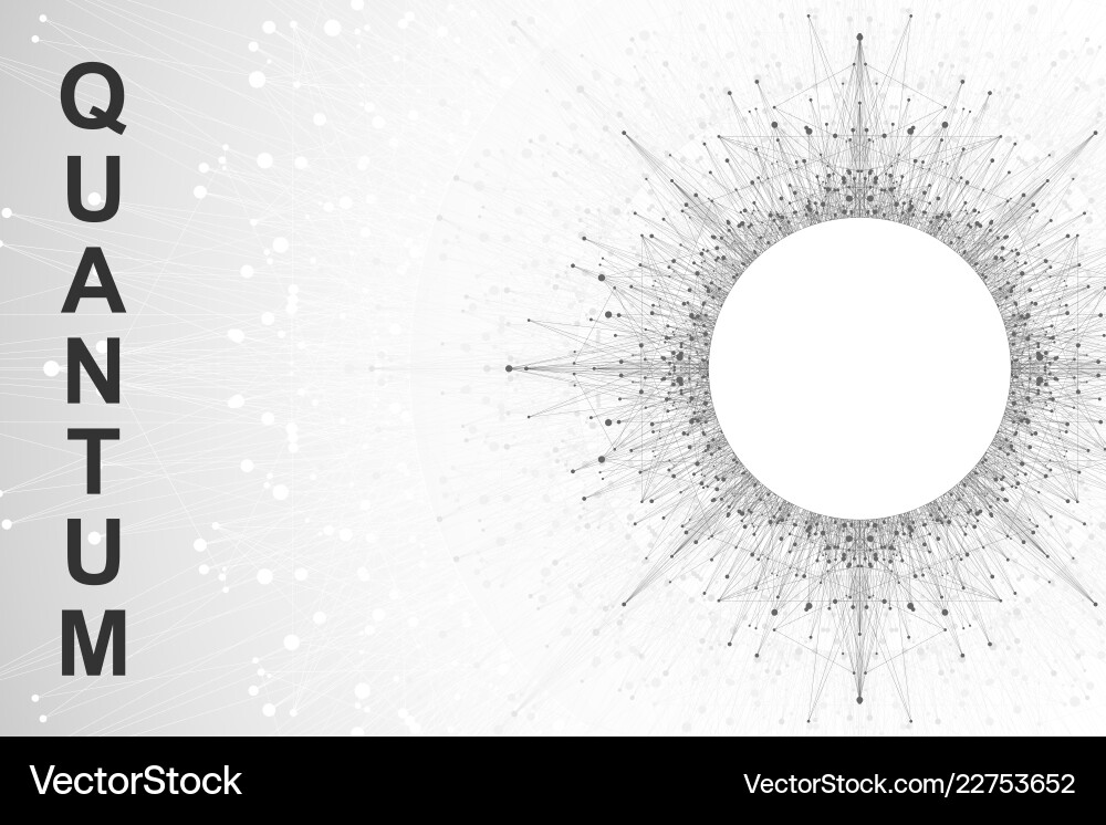 Quantum computer technology concept deep learning Vector Image