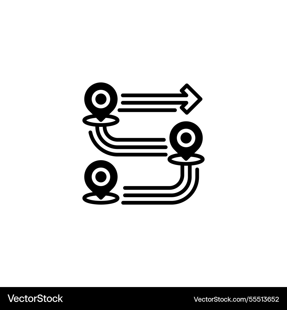 Roadmap Linie Symbol universal kreative Premium Vektorbild