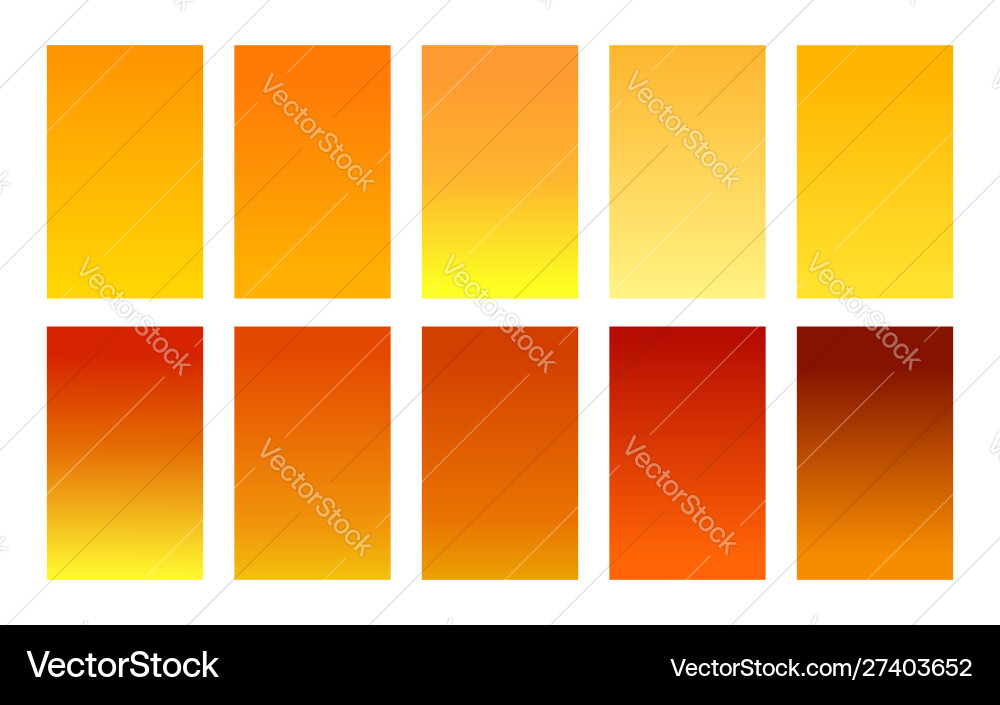 Stellen Sie Gradienten Hintergrund Honig Farbpalette