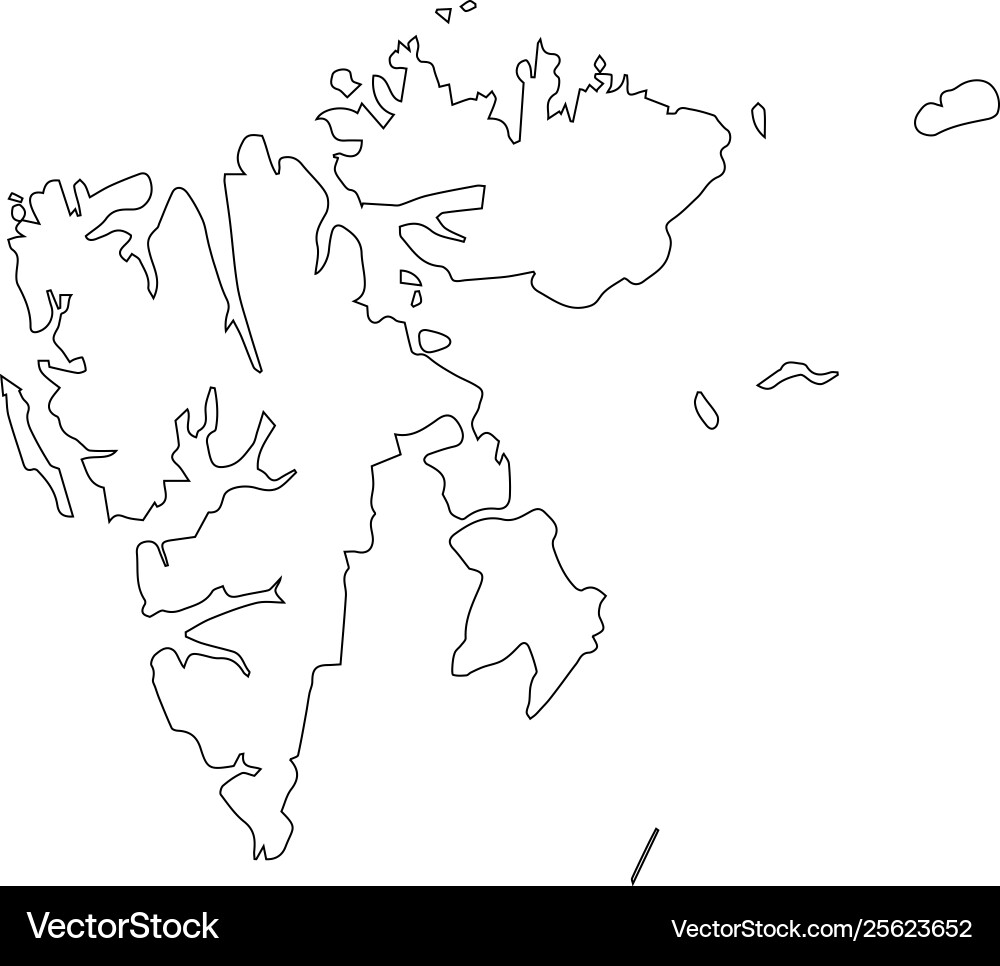 Svalbard Norway Map Royalty Free Vector Image - VectorStock