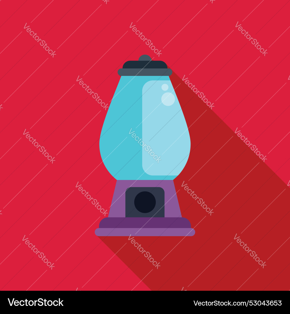 Blue bubble gum vending machine casting a shadow Vector Image