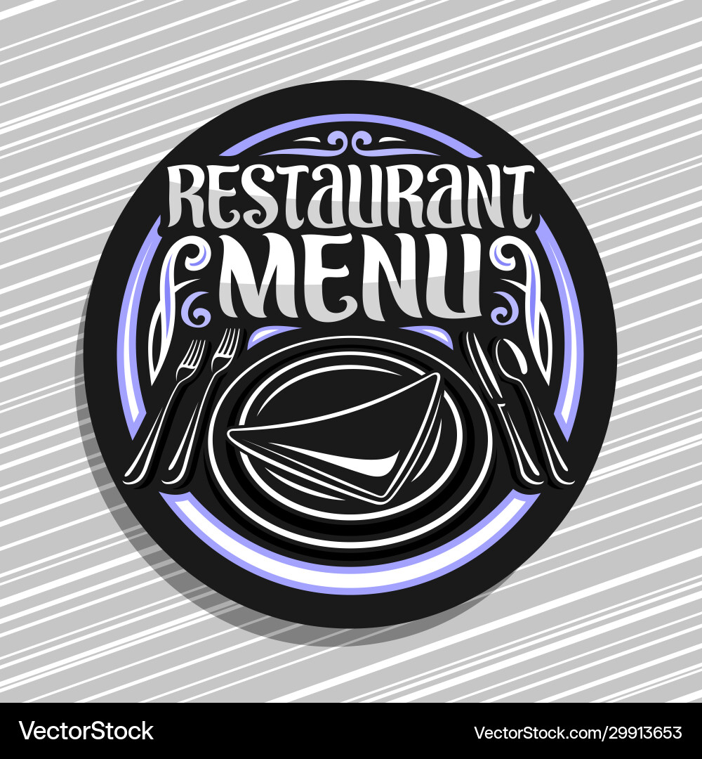 Logo for restaurant menu Royalty Free Vector Image