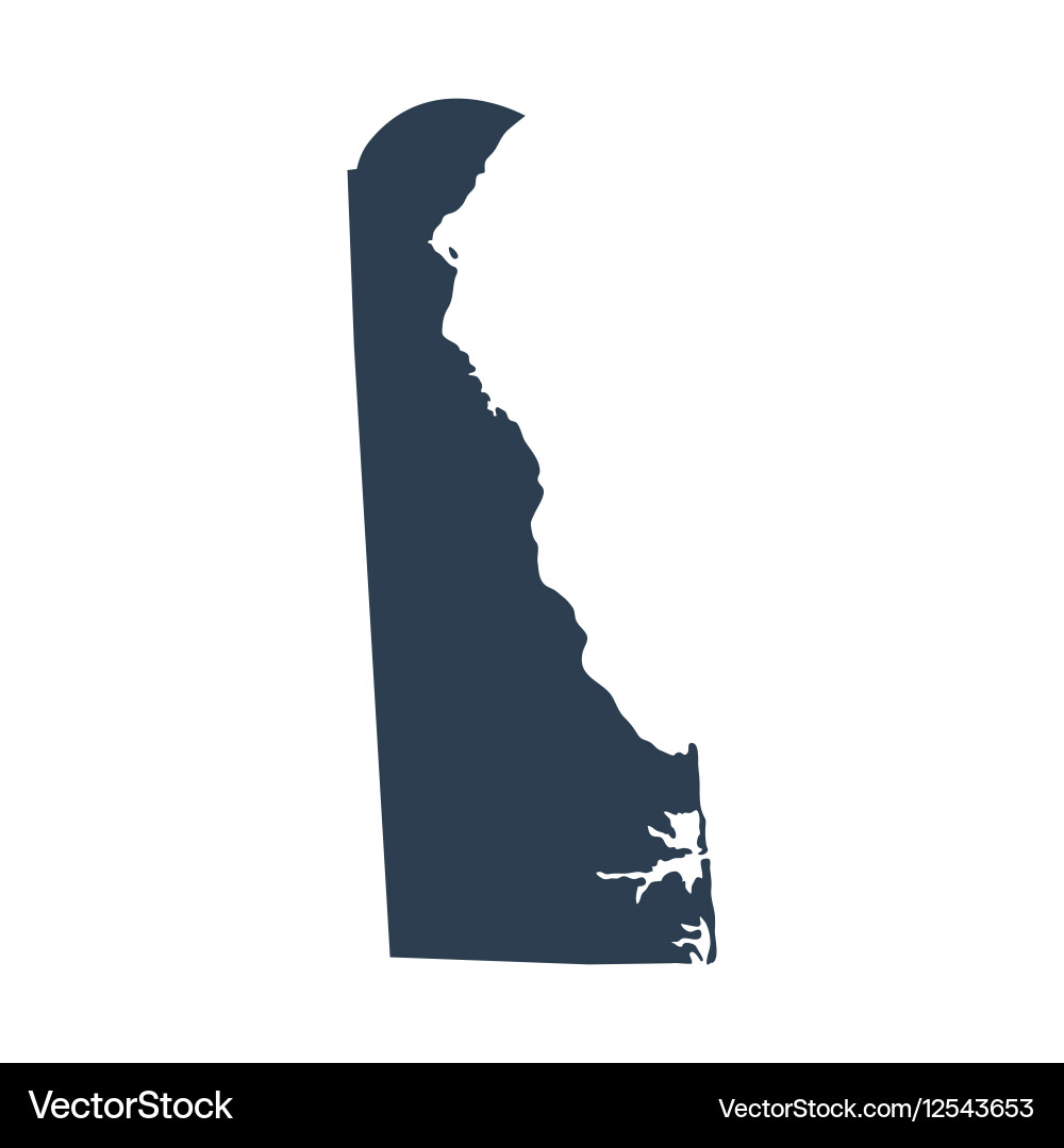 Karte von uns state delaware Lizenzfreies Vektorbild