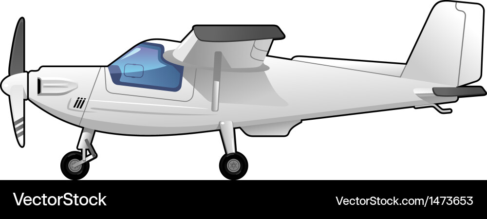 Private aircraft Royalty Free Vector Image - VectorStock