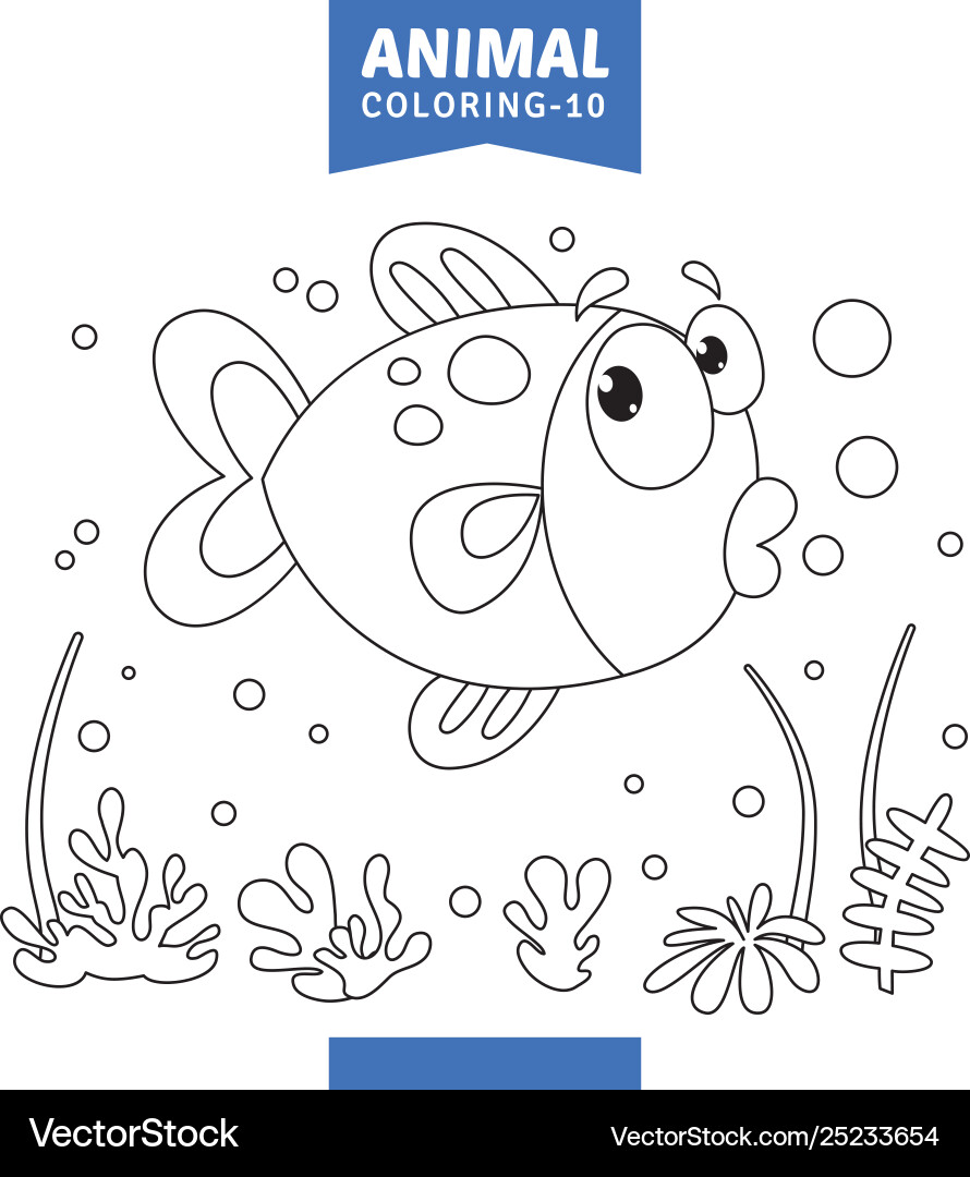 Animal coloring page Royalty Free Vector Image