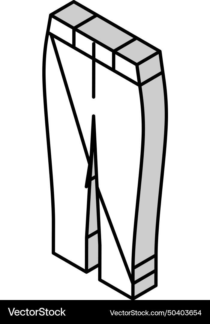 Capri pants clothes isometric icon Royalty Free Vector Image