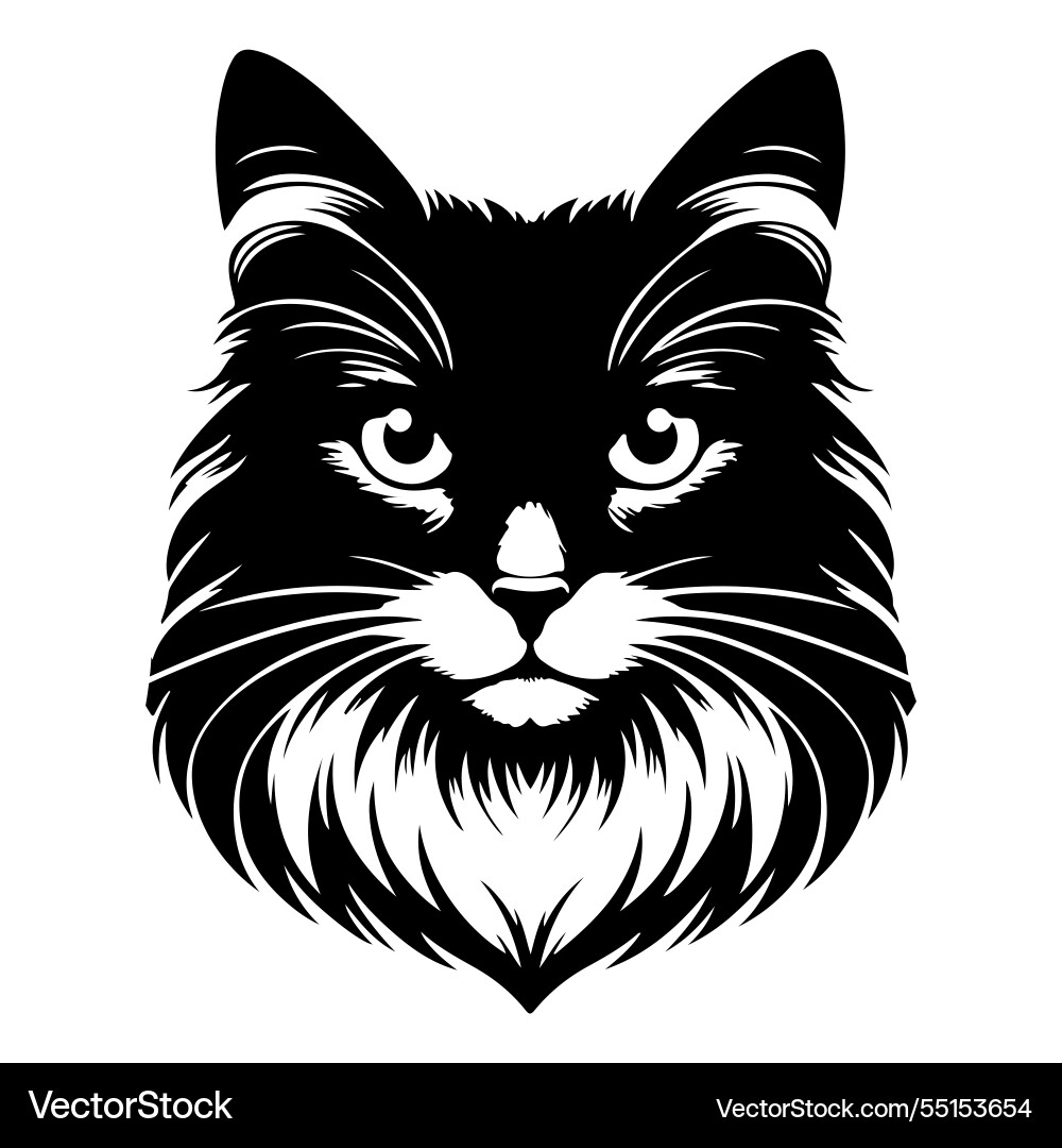 Cat head Royalty Free Vector Image - VectorStock