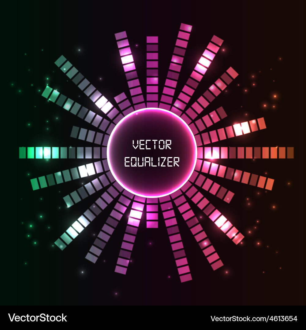 Circle equalizer background Royalty Free Vector Image