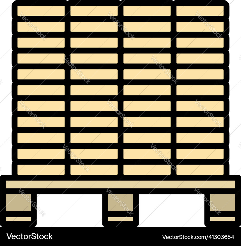 Icon of construction pallet Royalty Free Vector Image