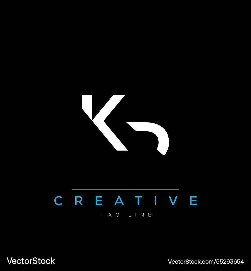Kp creative monogram logo Royalty Free Vector Image