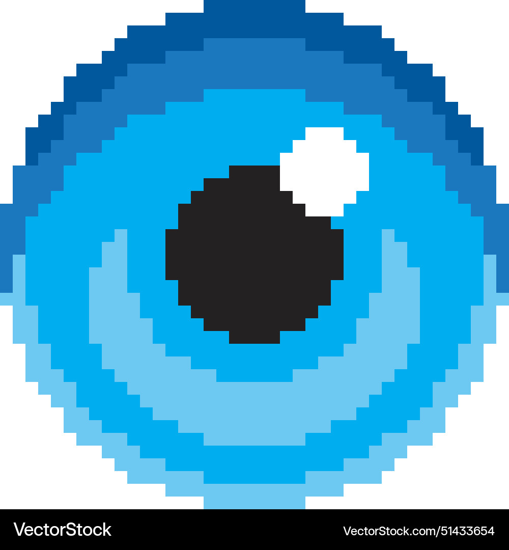 Pixel art eye iris Royalty Free Vector Image - VectorStock