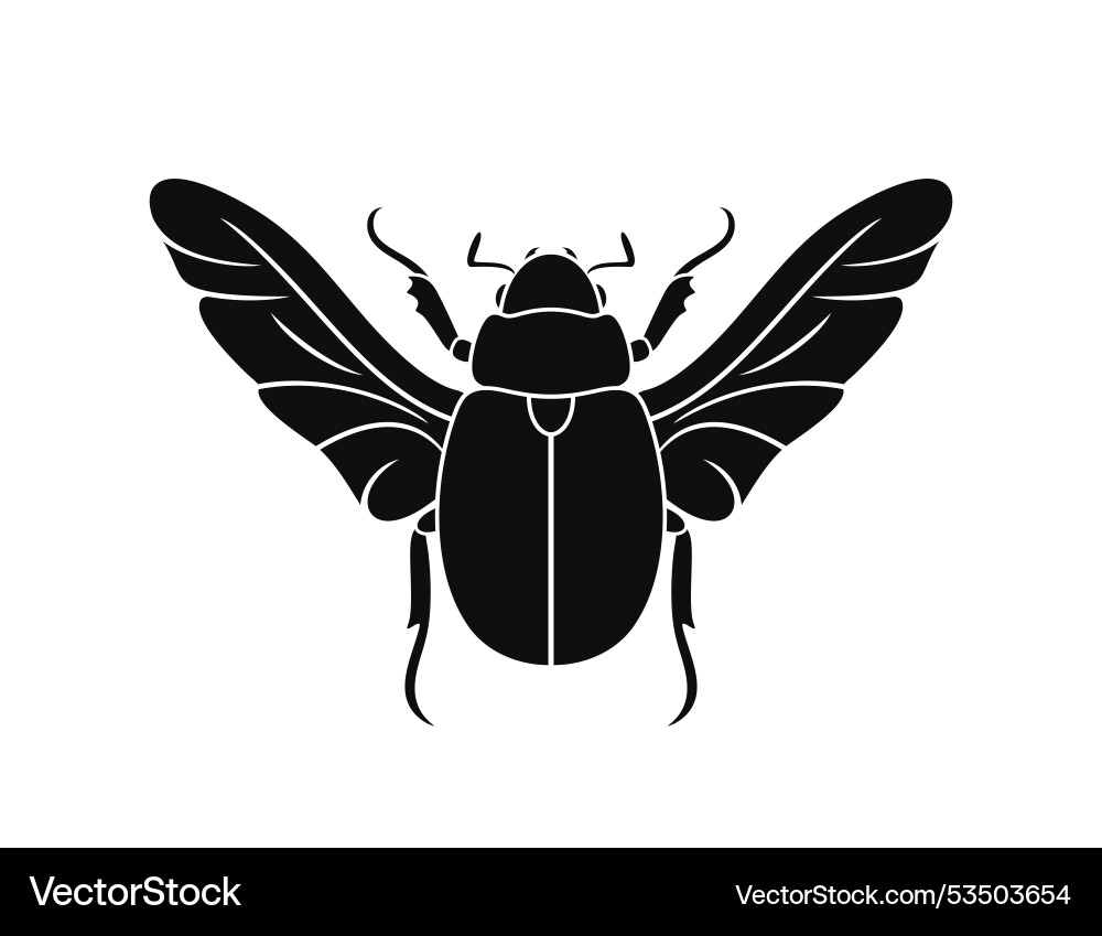 Scarab beetle Royalty Free Vector Image - VectorStock