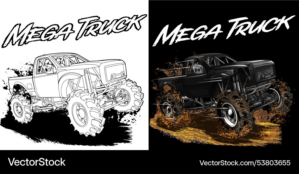 Black drag racing car with grey strip Royalty Free Vector