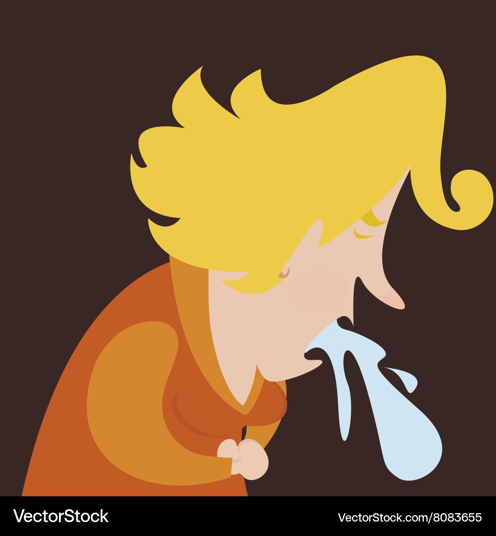 Cartoon women spitting Royalty Free Vector Image