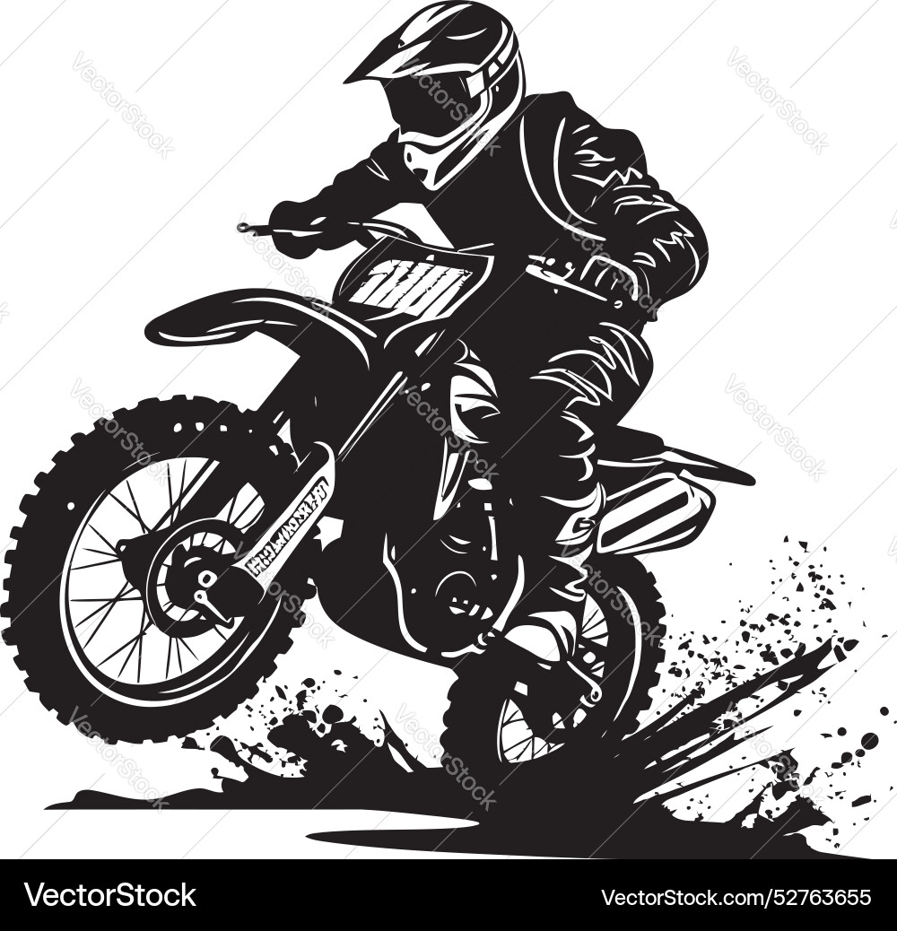 Explore the unknown rider logo icon dirt bike Vector Image