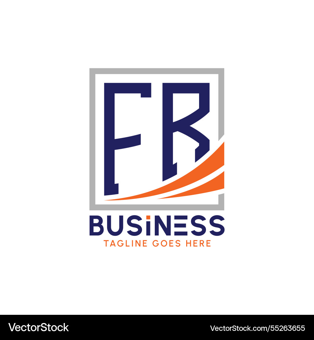Letter fr business logo modern Royalty Free Vector Image